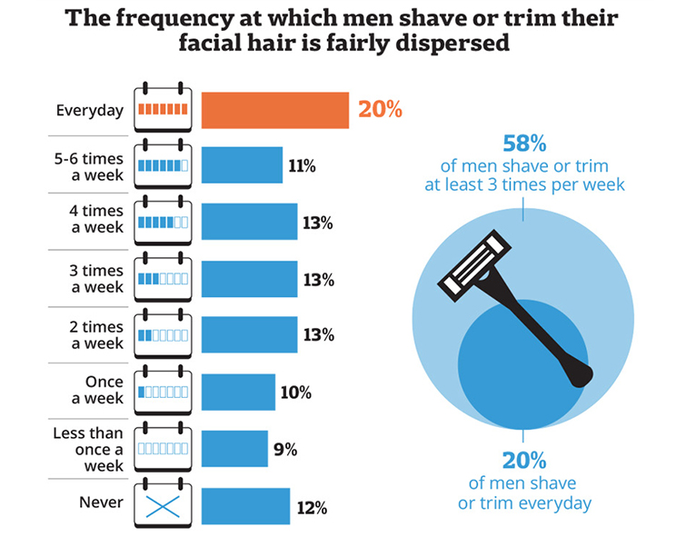 Men's Facial Hair and Shaving - Styles, Habits, & Concerns (2019 Survey)